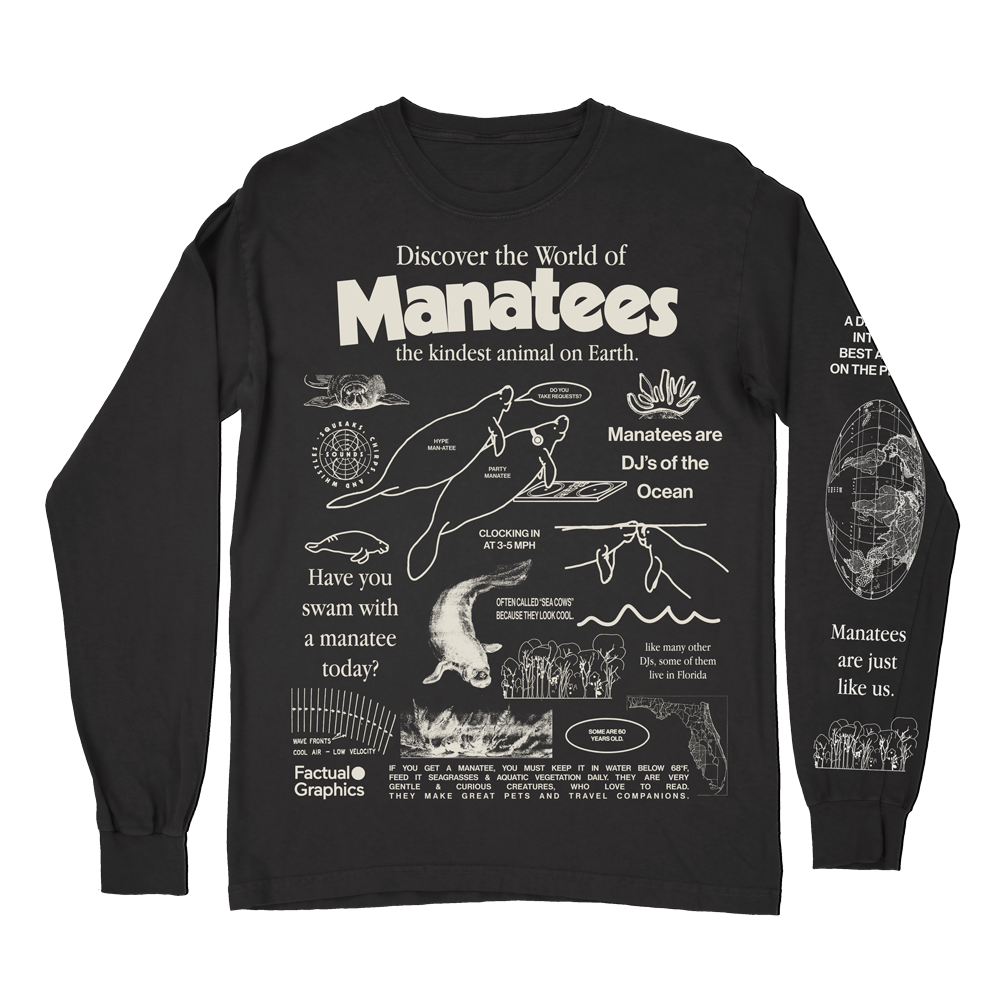 Manatee Shirt (Black) – Factual Graphics
